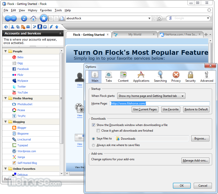 Flock Browser indir - Windows 10 - indirVip